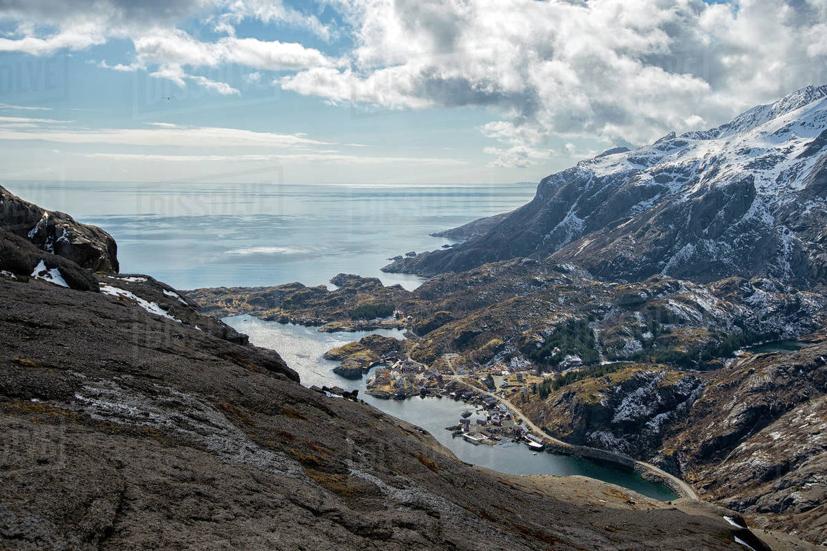 Nusfjord fishing village, Flakstad, Lofoten, Nordland, Norway - Royalty ...