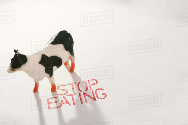 Slogan calling to stop eating animals - Royalty-free Stock Photo | Dissolve