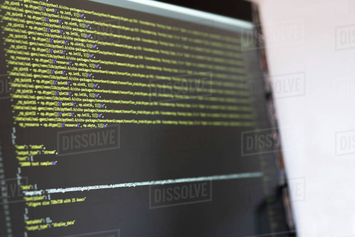 Process of writing programming code for website using modern computer ...