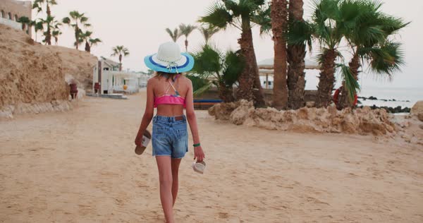Traveling, Tourism, Resting on Vacations Concept. Teen Girl is Leaving ...