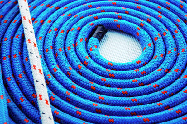 Coiled line on a sailing yacht - Royalty-free Stock Photo | Dissolve