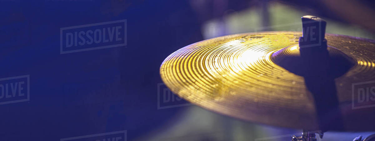 Drum plate detail, banner image with copy space - Stock Photo - Dissolve