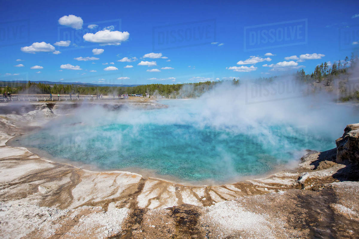 Rainbow Geyser, Yellowstone National Park, UNESCO World Heritage Site ...