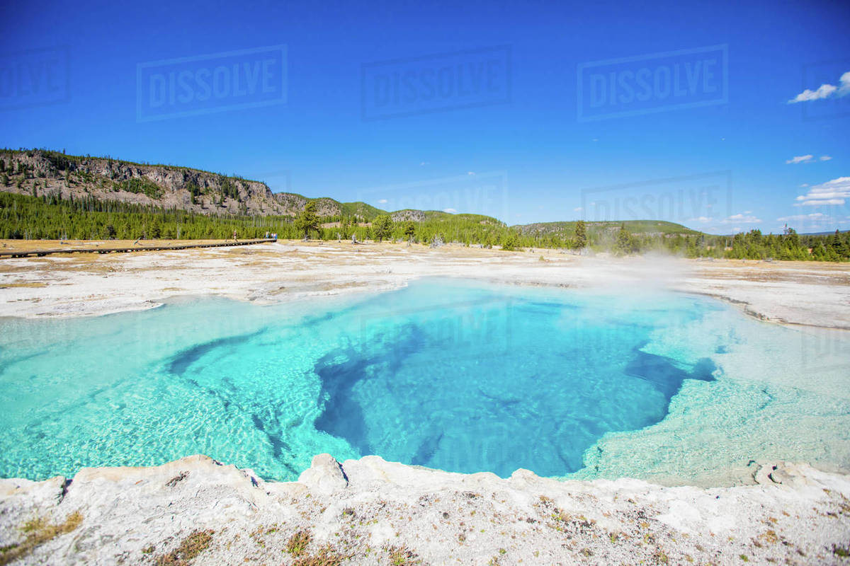 Rainbow Geyser and surreal the colors that the different bacteria ...