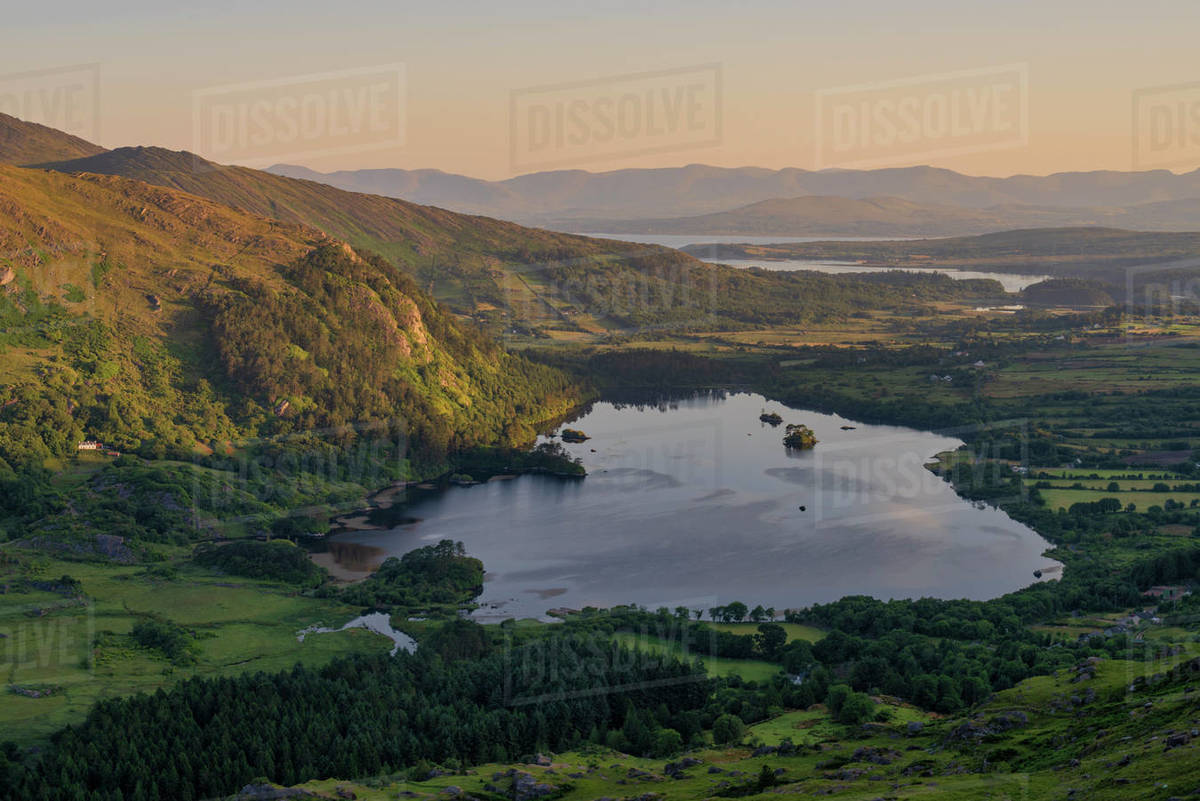 Glanmore Lake, County Kerry, Munster, Republic of Ireland, Europe ...