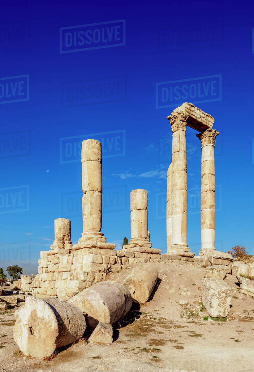 Temple of Hercules ruins, Amman Citadel, Amman Governorate, Jordan ...