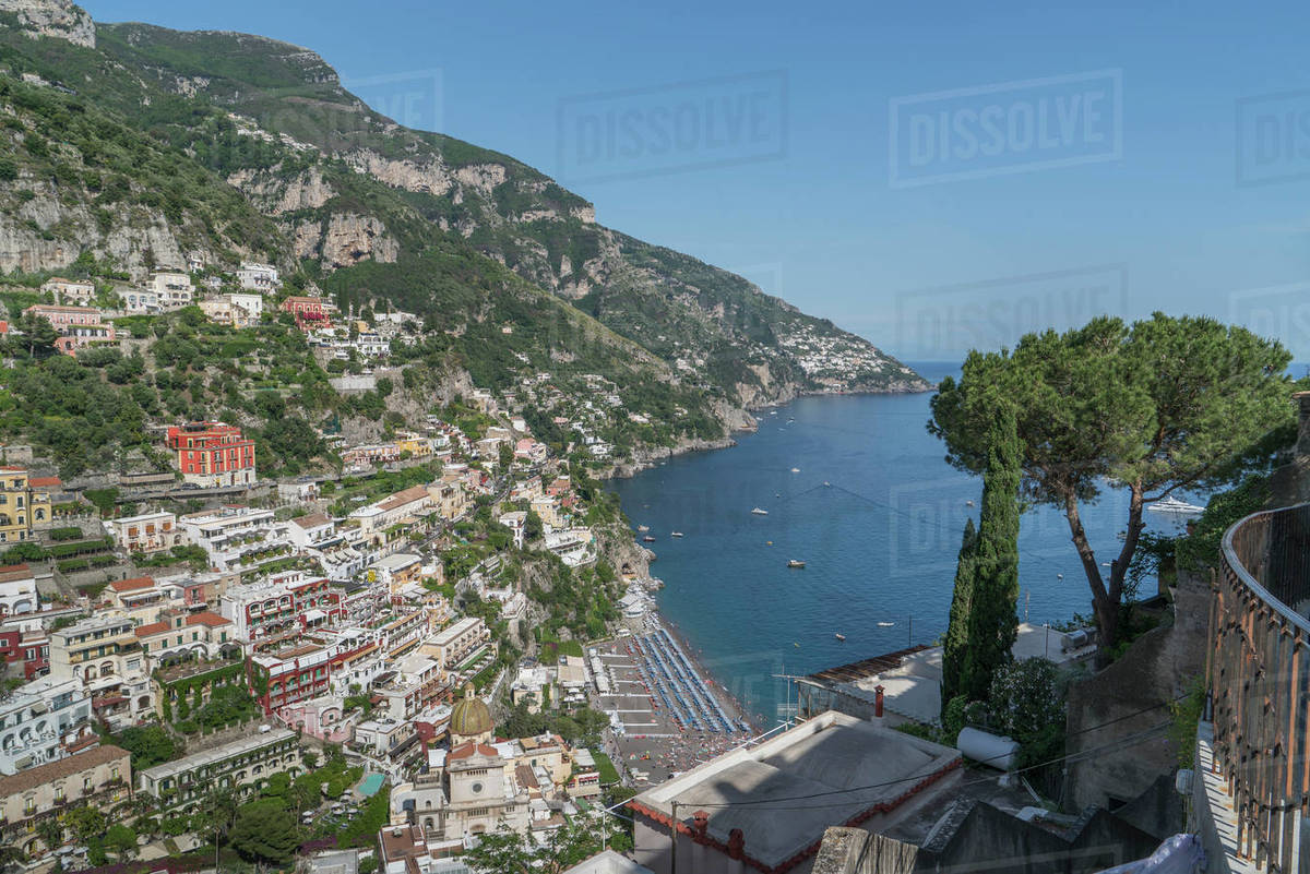 View of Positano, on the Amalfi Coast, UNESCO World Heritage Site ...