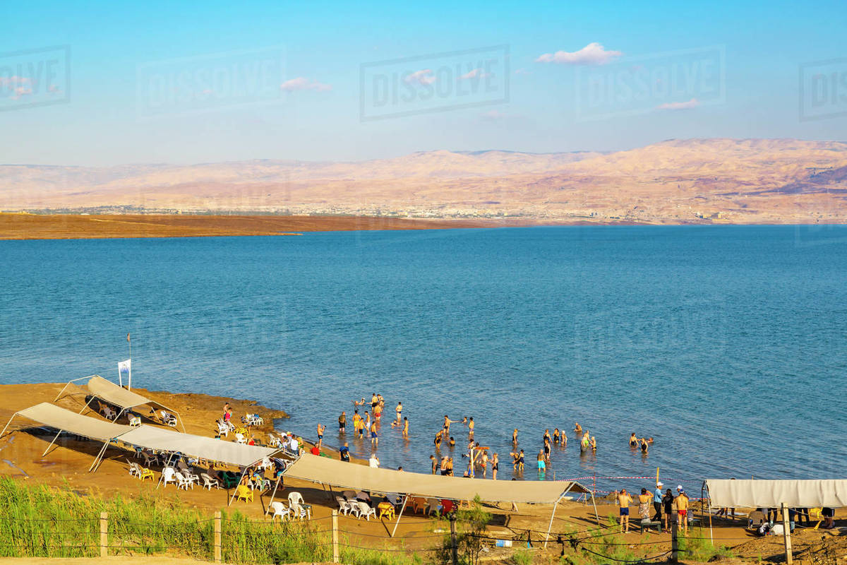 View of Dead Sea at Kalia Beach, Israel, Middle East - Royalty-free ...