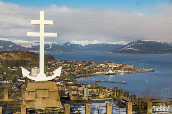 Free French Memorial, Lyle Hill, Greenock, River Clyde, Scotland ...