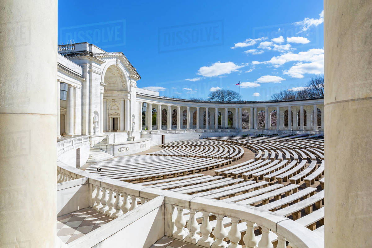 View of Memorial Amphitheatre in Arlington National Cemetery ...