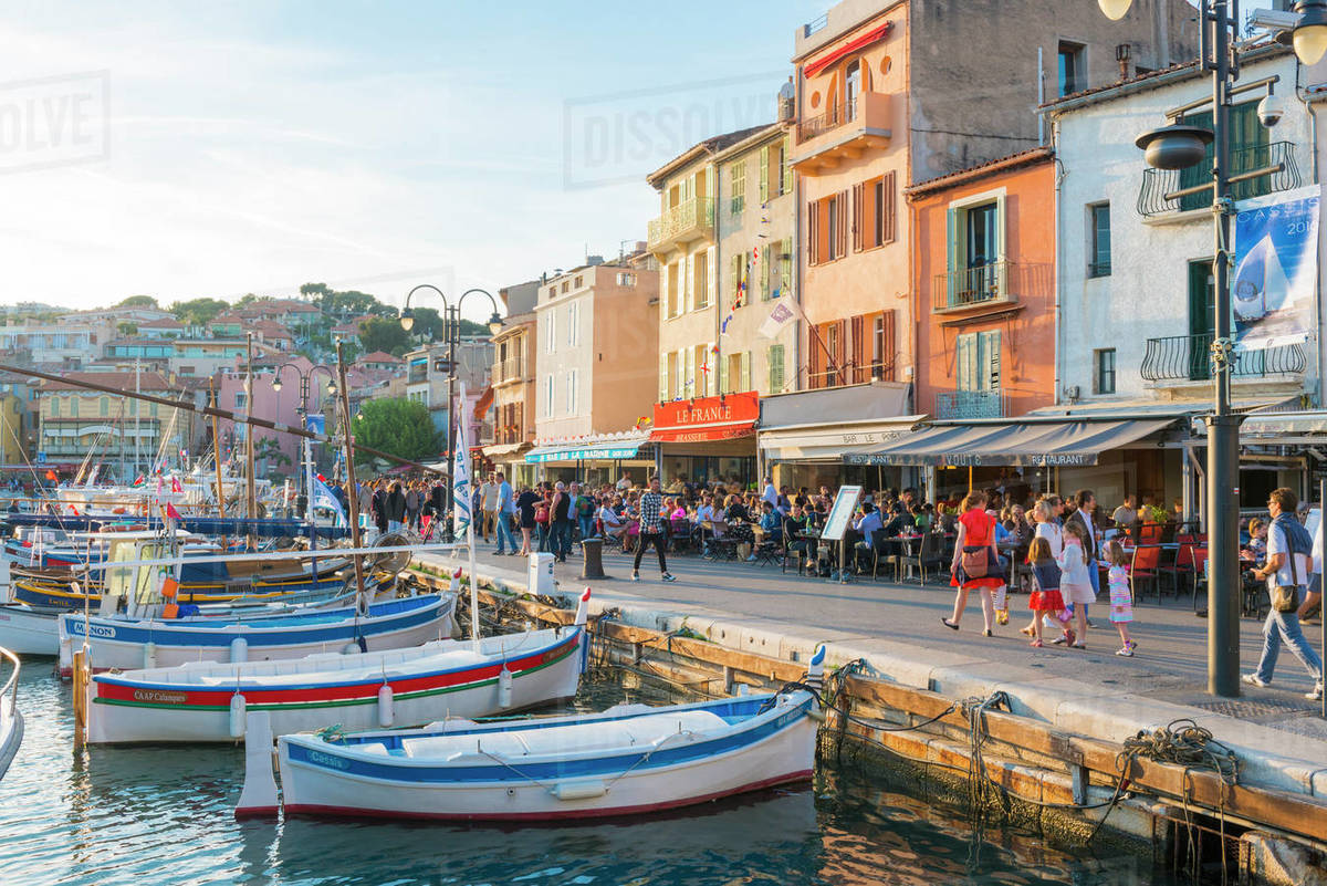 Boats in Cassis harbour, Cassis, Bouches du Rhone, Provence, Provence ...