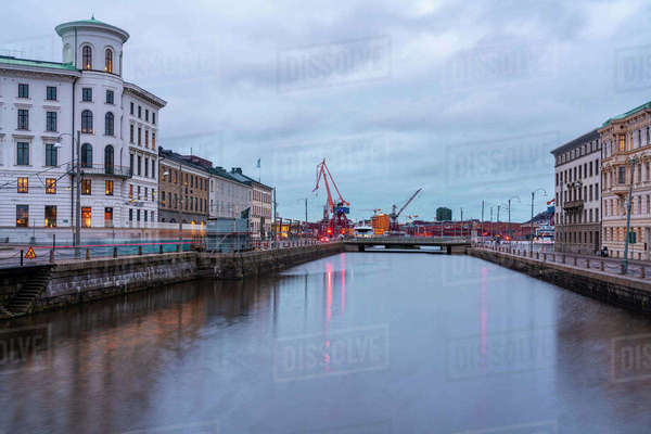 The centre of Goteborg with Goteborg historic harbour in the background ...