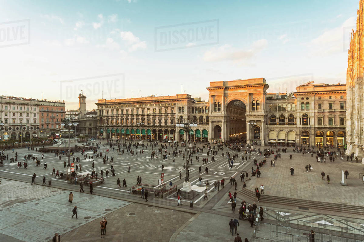 Galleria Vittorio Emanuele II and the Cathedral at the Cathedral Square ...