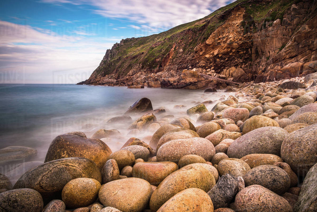 Porth Nanven, a rocky cove near Land's End, Cornwall, England, United ...
