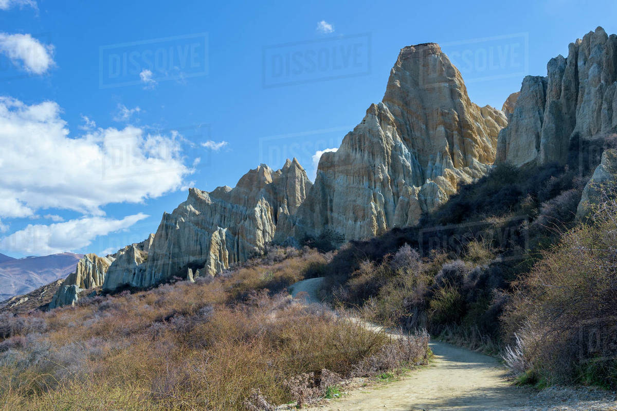 Clay Cliffs, Omarama, Canterbury, South Island, New Zealand, Pacific ...