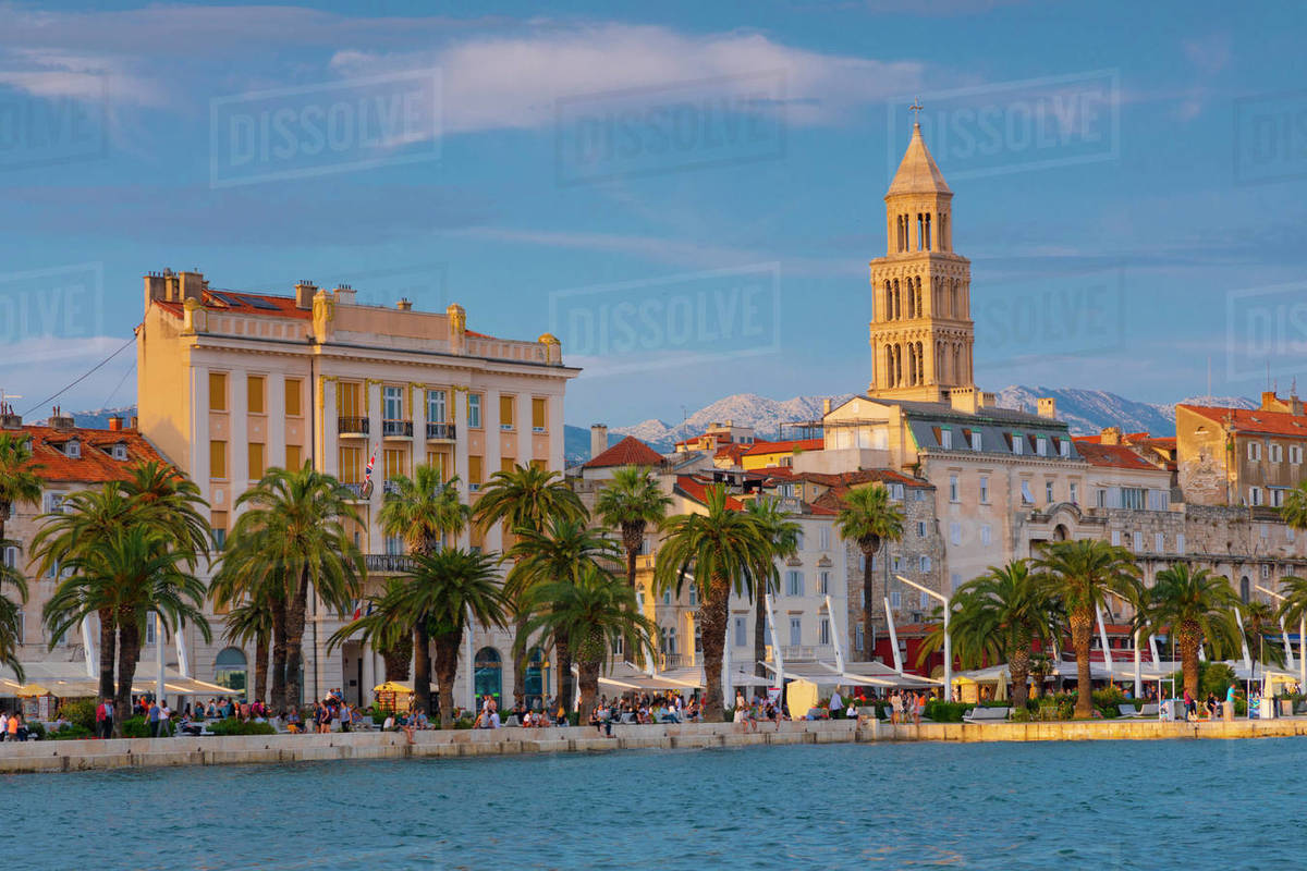 Split Harbour, Split, Dalmatian Coast, Croatia, Europe - Stock Photo ...