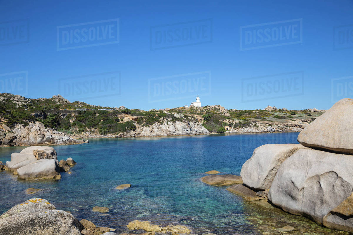 Cala Spinosa cove and Lighthouse at Capo Testa, Santa Teresa Gallura ...