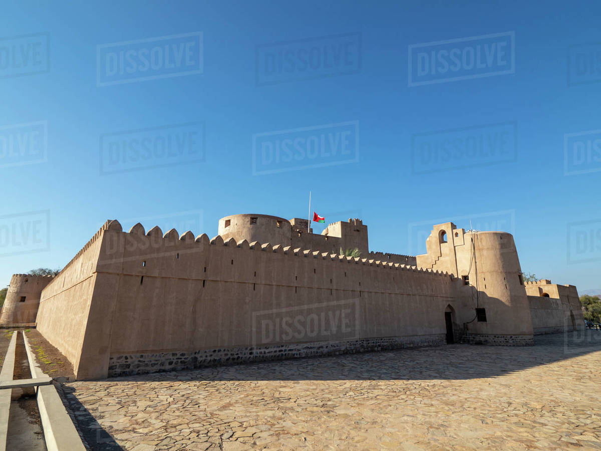 Exterior view of the Castle of Jabreen, a 17th century fortress near ...