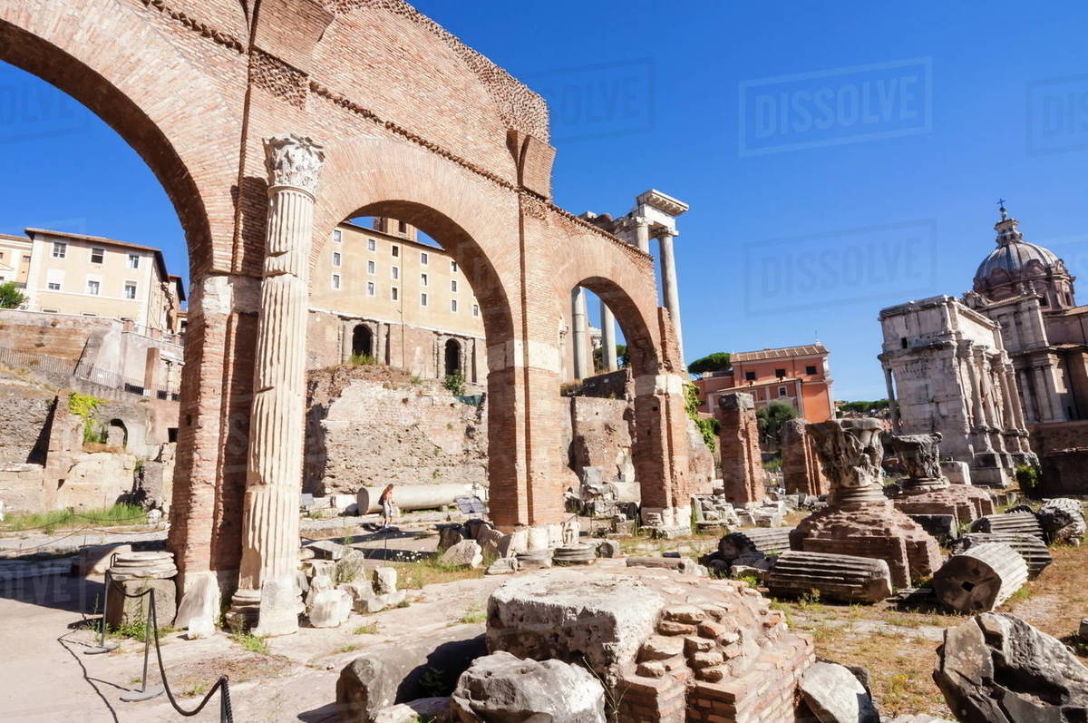 Basilica Julia, Roman Forum, UNESCO World Heritage Site, Rome, Lazio ...