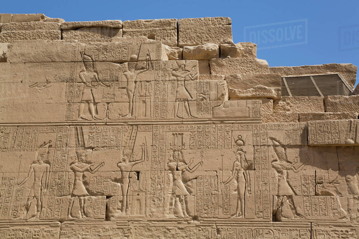 Wall of Reliefs, Temple of Osiris and Opet, Karnak Temple Complex ...