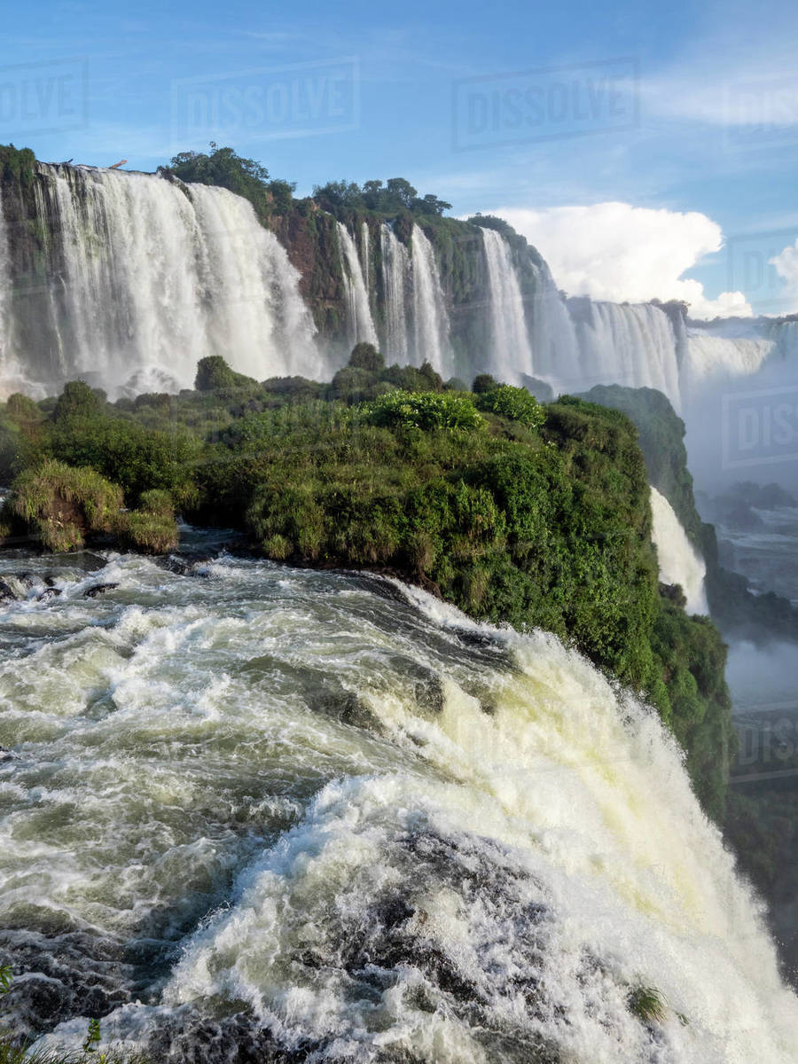 View of Iguacu Falls (Cataratas do Iguacu), UNESCO World Heritage Site ...