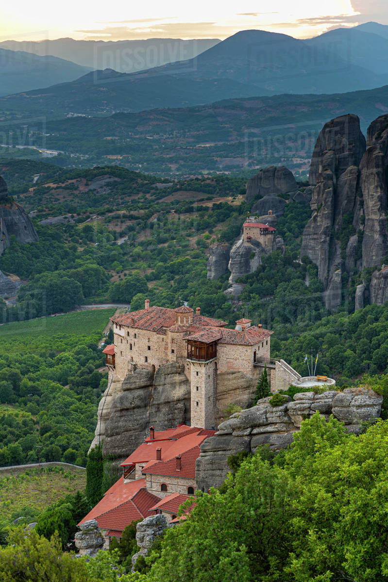 Holy Monastery of St. Nicholas Anapafsas at sunset, UNESCO World ...
