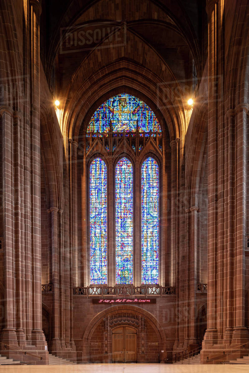 Interior of Liverpool Cathedral, Liverpool, Merseyside, England, United ...