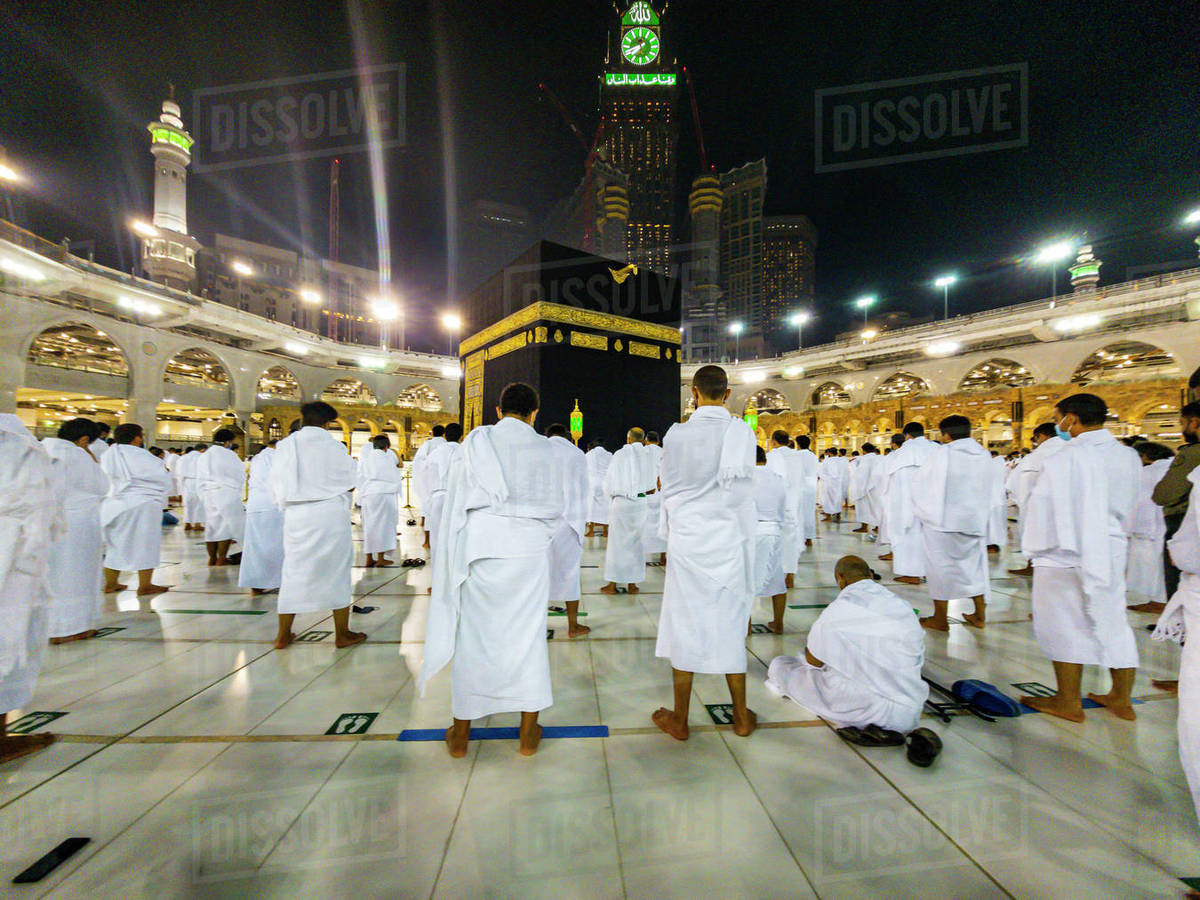 Pilgrims around the Kaaba, the Hajj, Mekka (Mecca), Kingdom of Saudi ...