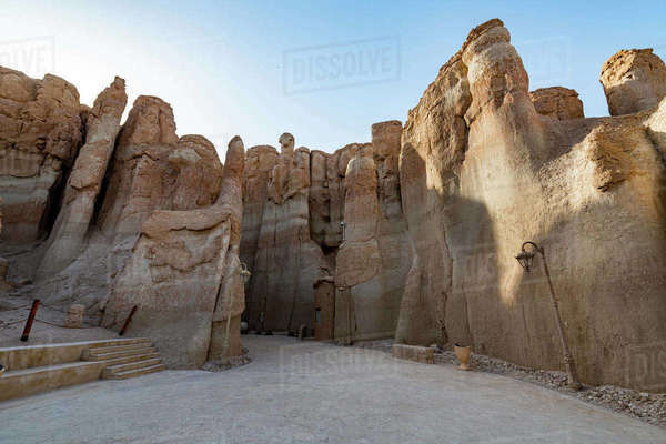 Entrance to the Al Qarah mountain, Al Ahsa (Al Hasa) Oasis, UNESCO ...