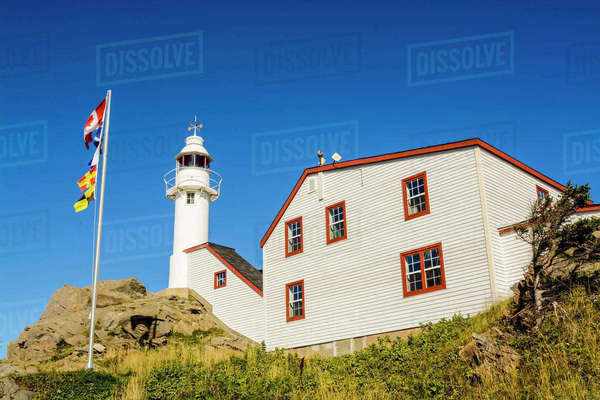 Lobster Cove Head Lighthouse, Lobster Cove, Newfoundland, Canada, North ...
