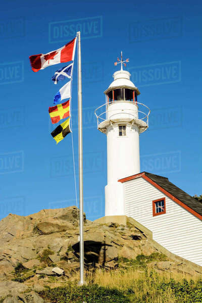 Lobster Cove Head Lighthouse, Lobster Cove, Newfoundland, Canada, North ...