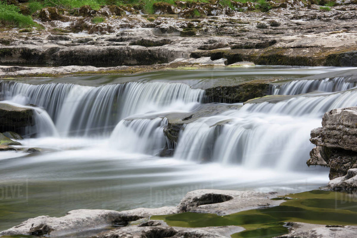 Lower Aysgarth Falls on the River Ure, near Leyburn, Wensleydale ...