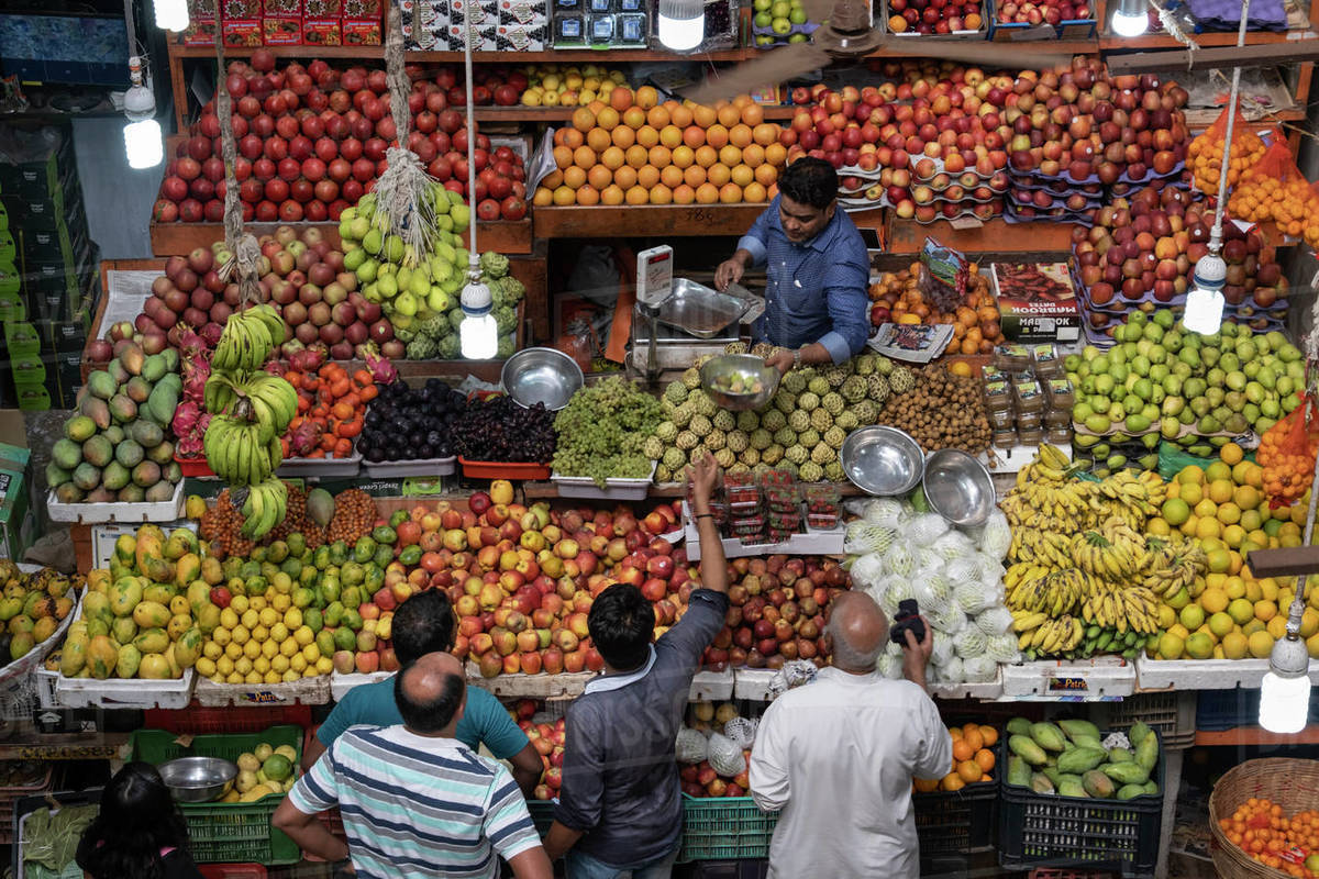 Fruit Market Stall, Panjim Market, Panjim (Panaji), Goa, India, Asia ...