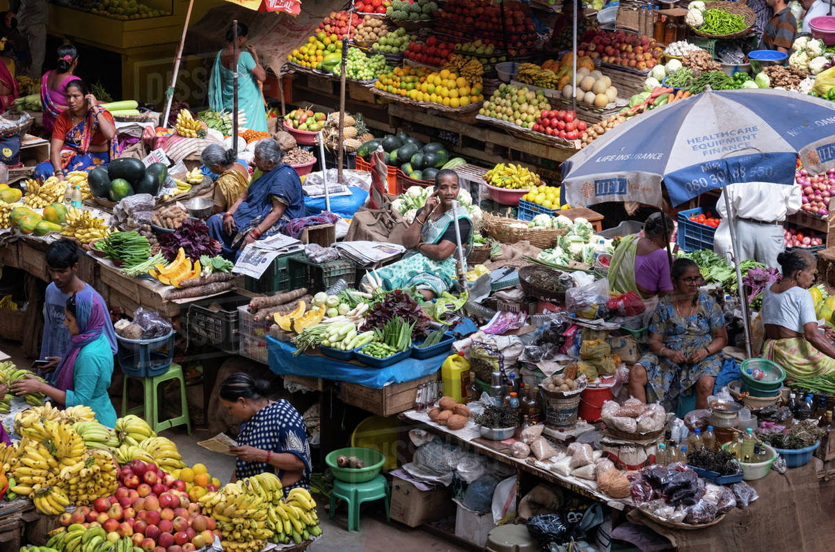 Panjim Fruit and Vegetable Market, Panjim City (Panaji), Goa, India ...