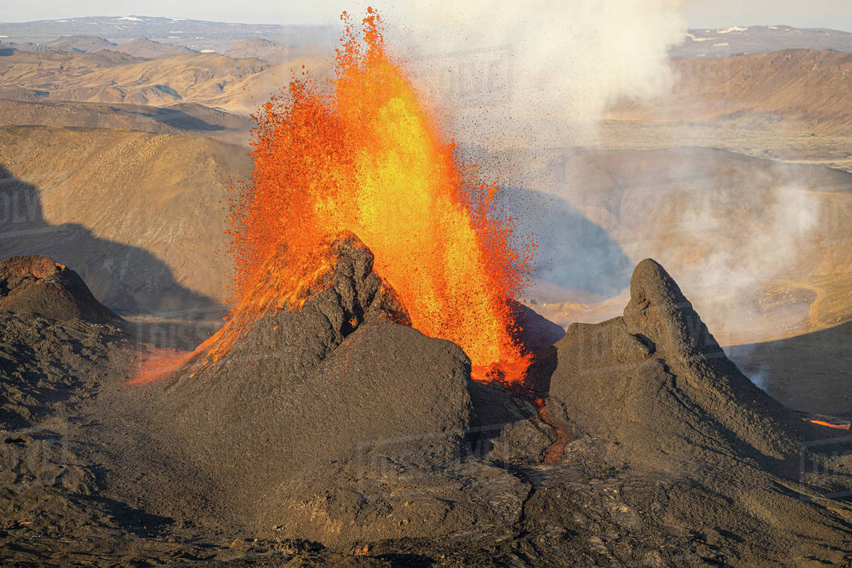The Geldingadalir Volcanic Eruption, Fagradalsfjall, Iceland, Polar ...
