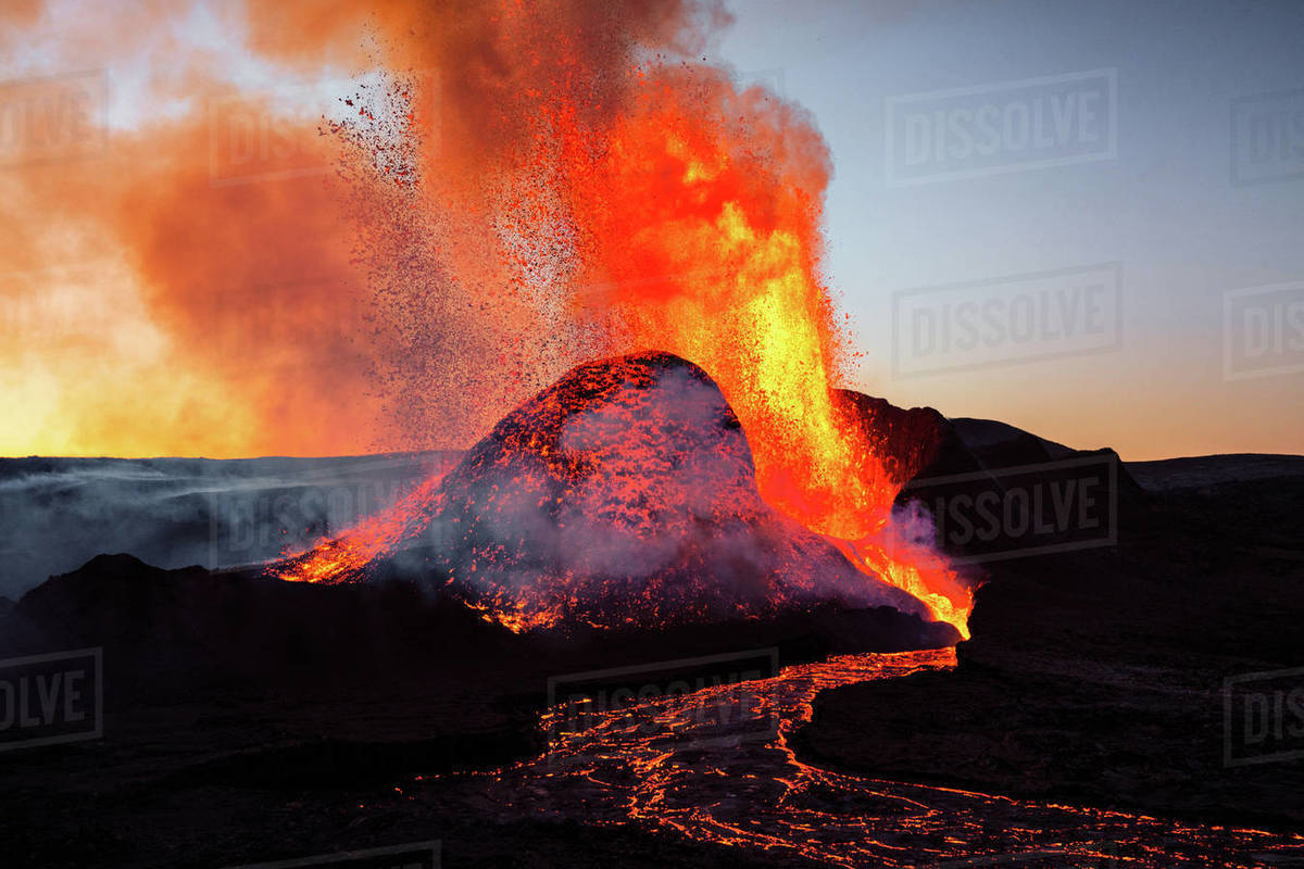 The Geldingadalir Volcanic Eruption, Fagradalsfjall, Iceland, Polar ...