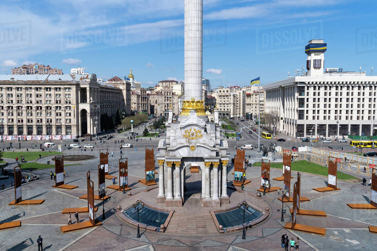 Kyiv's Independence Monument and Independence Square (Maidan ...