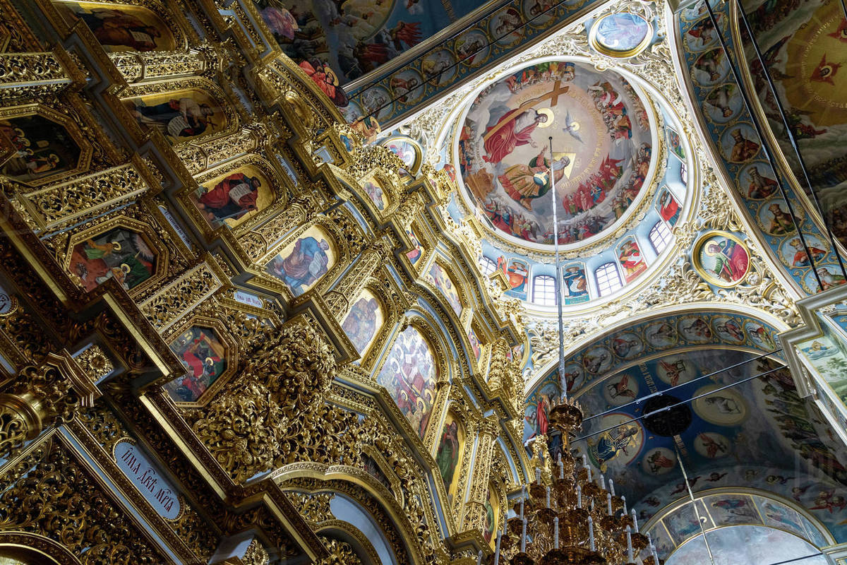 The interior of the Holy Dormition Cathedral of Ukrainian Orthodox ...