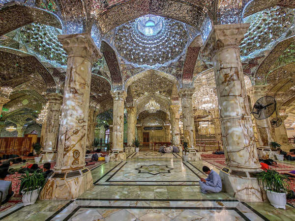 Interior of the Holy Shrine Of Imam Hossain, Karbala, Iraq, Middle East ...