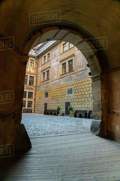 End of passage at Cesky Krumlov Castle and Chateau, UNESCO World ...