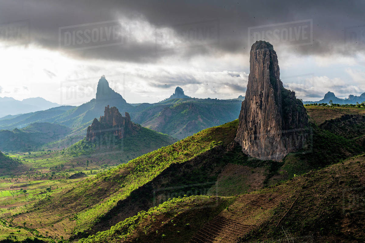 Rhumsiki peak in the lunar landscape of Rhumsiki, Mandara mountains ...