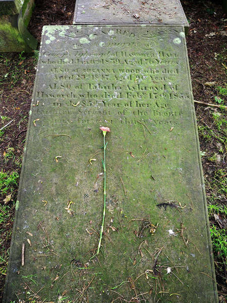 Tabbys Grave in Haworth Churchyard, Haworth, Yorkshire, England, United ...