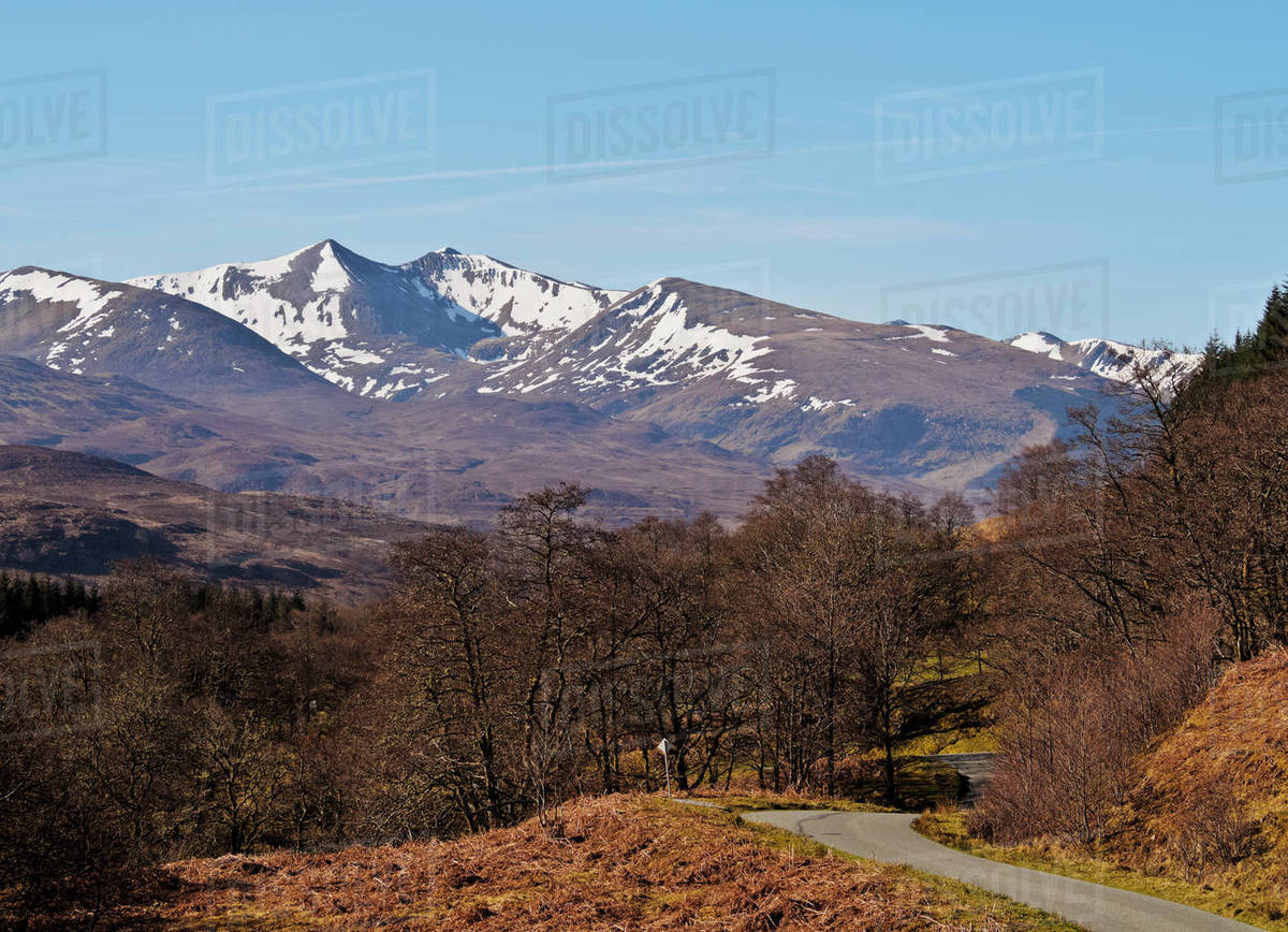 View towards Stob Ban and the Grey Corries, Roy Bridge, Highlands ...