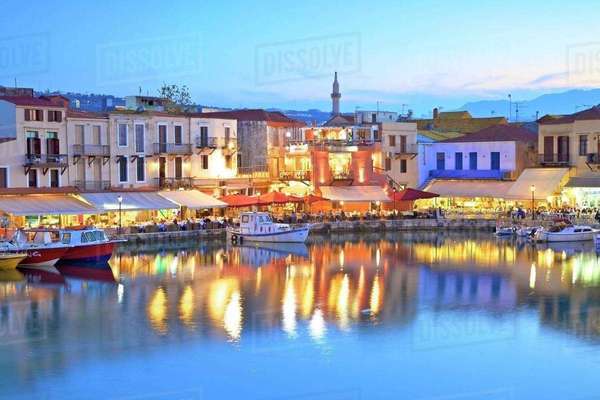 The Harbour at Rethymno, Rethymno, Crete, Greek Islands, Greece, Europe ...
