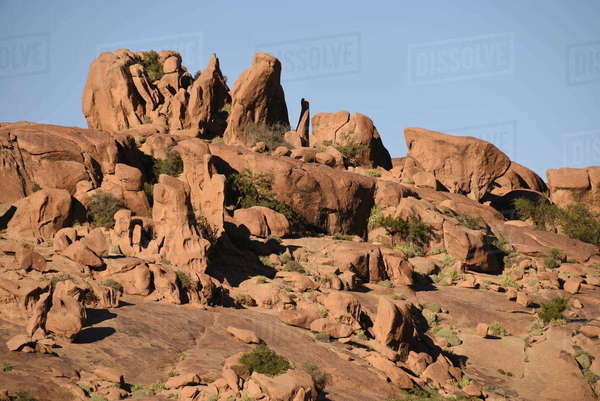 Rock formations around Tafraout, Morocco, North Africa, Africa ...