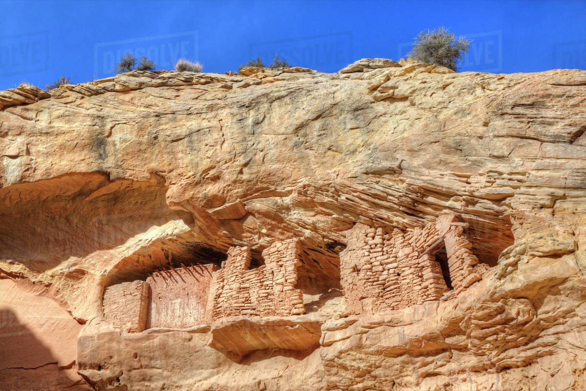 Target Ruins, Ancestral Pueblo, up to 1000 years old, Coomb Ridge area ...
