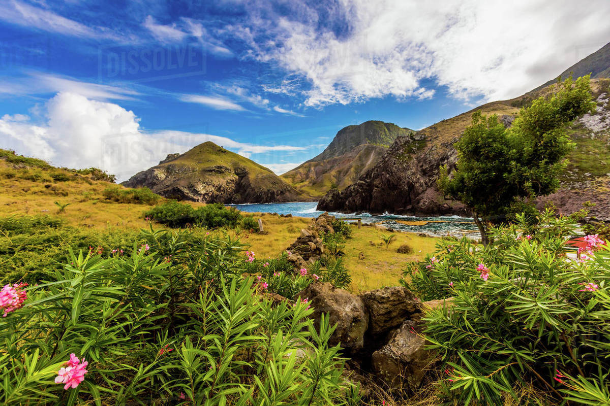 Scenery in Saba, a Caribbean island, the smallest special municipality ...