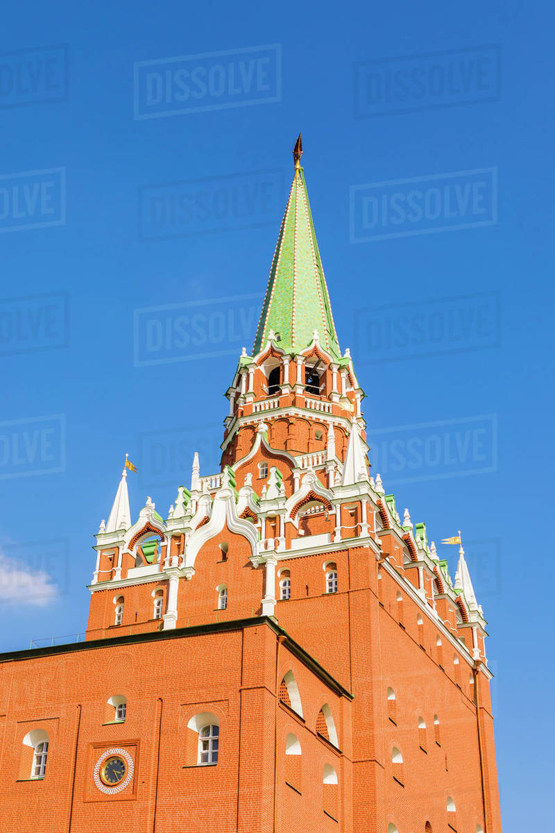 Trinity Gate Tower of the Kremlin, UNESCO World Heritage Site, Moscow ...