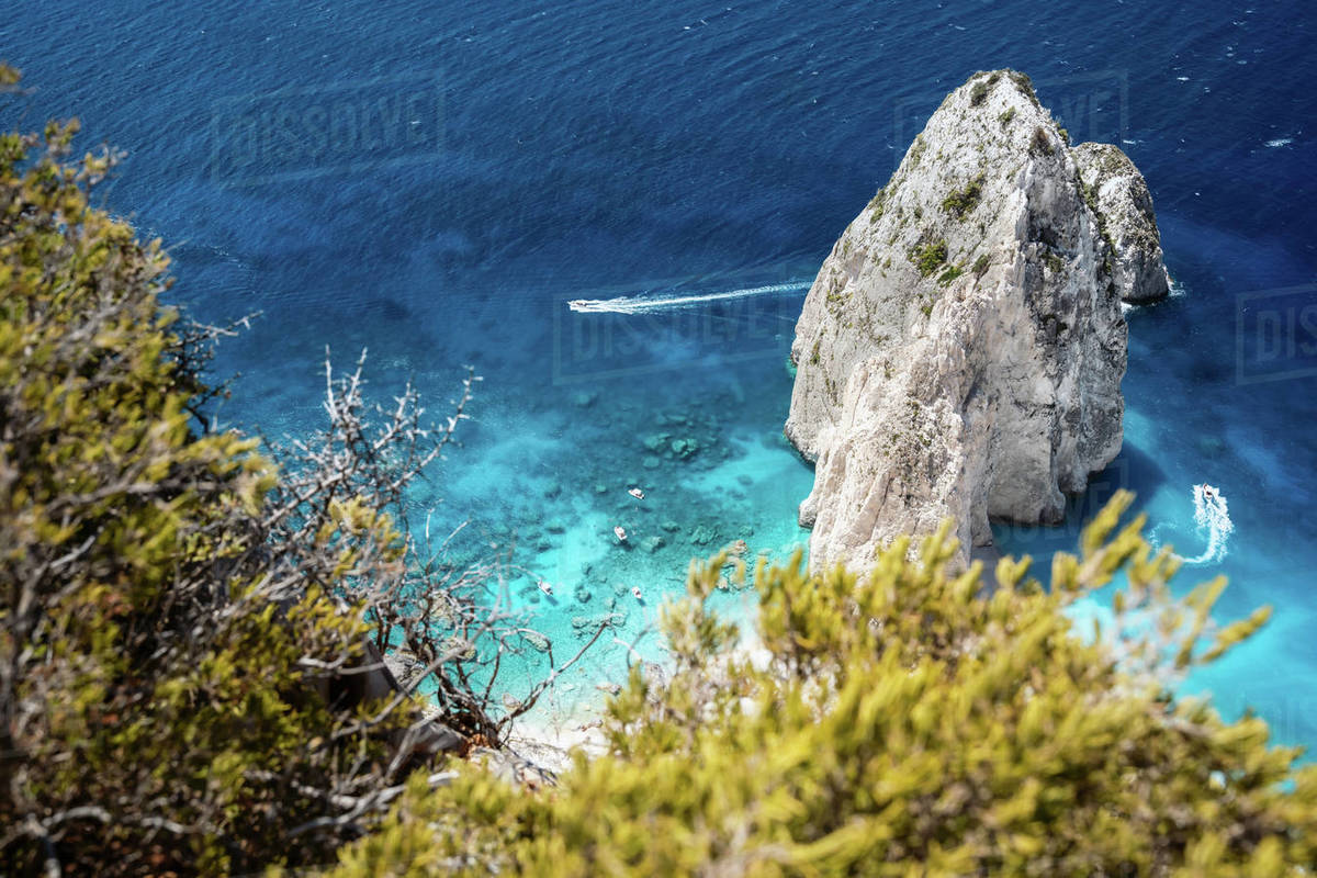 Mizithres cliff rock in Zakynthos Ionian island, Greece - Royalty-free ...