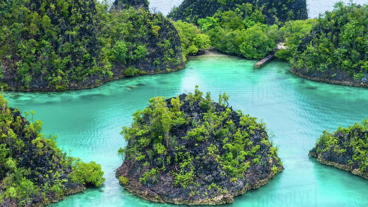 Pianemo Island, Blue Lagoon, Raja Ampat, West Papua, Indonesia ...